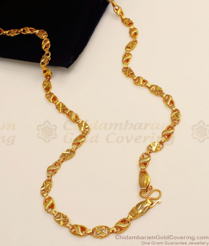 CKMN108 Attractive Black Pellets 3 Line Gold Plated Chain Traditional ...