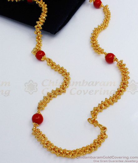 CHRT26-LG - 30 Inches Long Kerala Sundari S Cut Model Gold Plated Thick ...