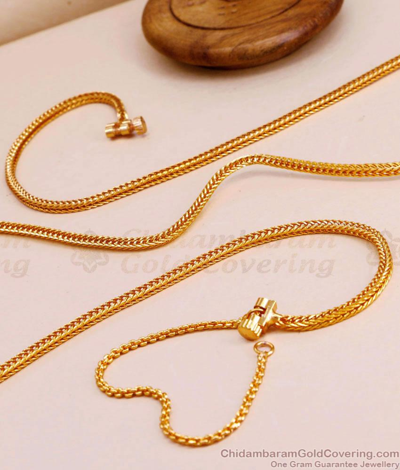 CDAS32-Lg 30 Inch Long Daily Use 1 Gram Gold Box Design Chain Srilankan ...