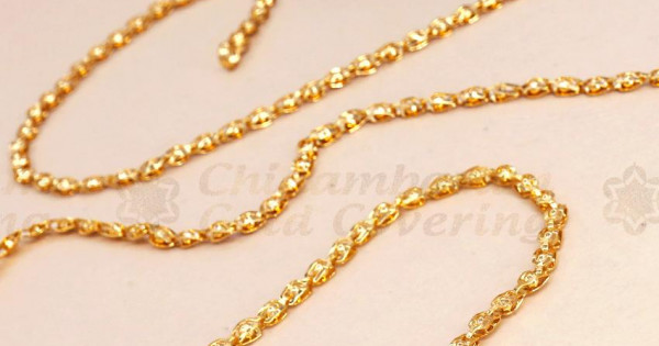 CGLM102 Stylish Full Gold Beaded Chain 1 Gram Gold Jewelry