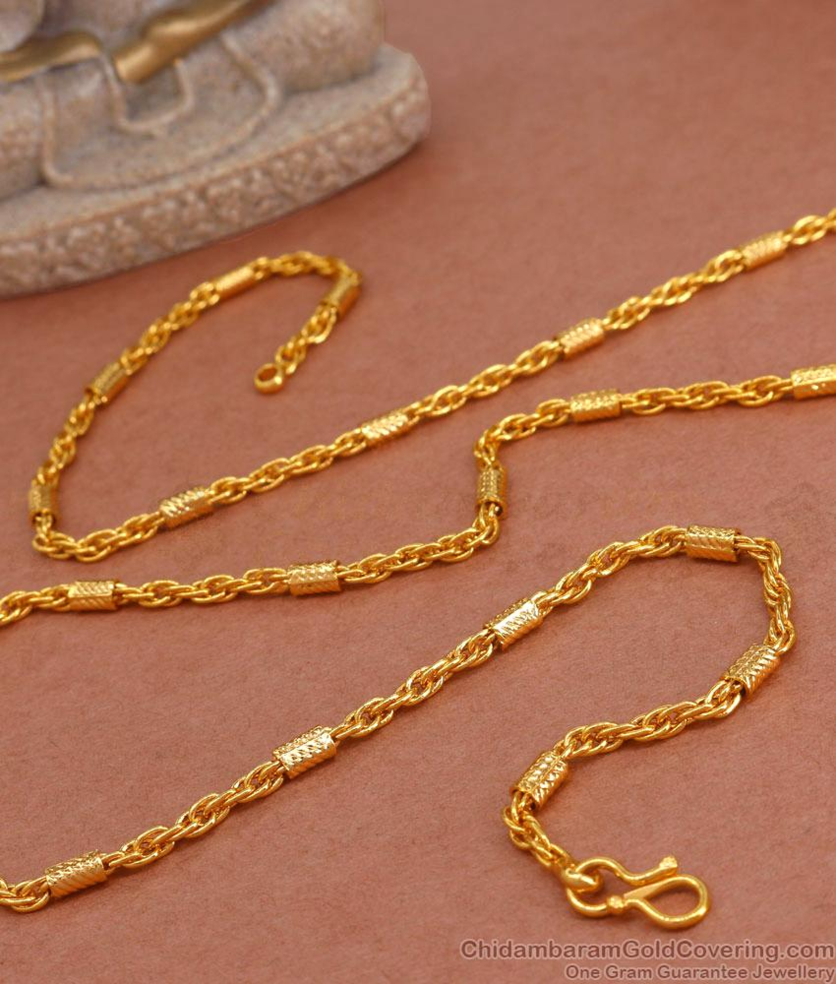CGLM109 24K Gold Chain For Men Designs Online