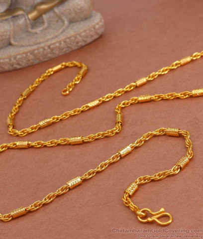 CHRT64 One Gram Gold Chain Spring Design Stylish Collection
