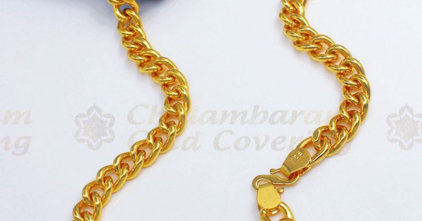 Sachin Chain Model Original Gold Plated Long Heavy Chain for Men Party Use