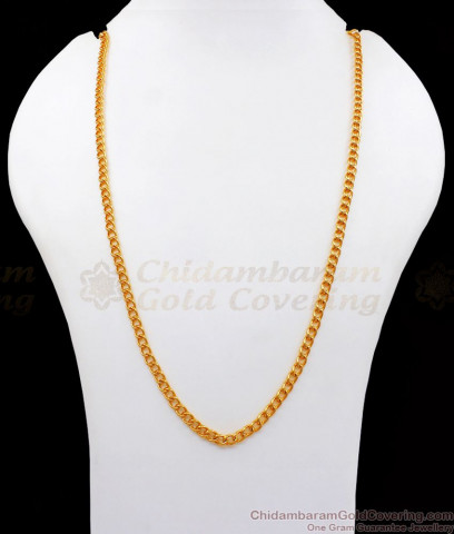Buy Online Oval Cut One Gram Gold Chain Design for Ladies