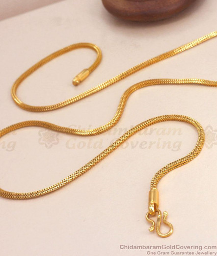 CJAY04 - Traditional Box Design One Gram Gold Chain for Daily Use