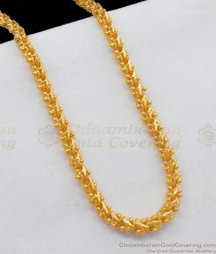 CJAY04 - Traditional Box Design One Gram Gold Chain for Daily Use