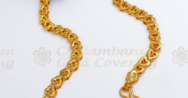 CHRT53 Heart Shape Long Gold Chain For Women Gift for Valentine