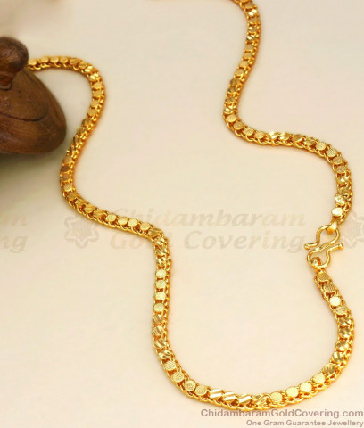 CKMN108 Attractive Black Pellets 3 Line Gold Plated Chain Traditional ...
