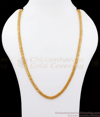 CKMN92 Two Line Gold Plated Chain Black Beads Collections Shop Online
