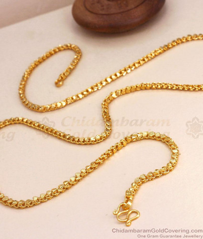 CKMN101 Gold Balls Design Long Gold Chain Daily Wear