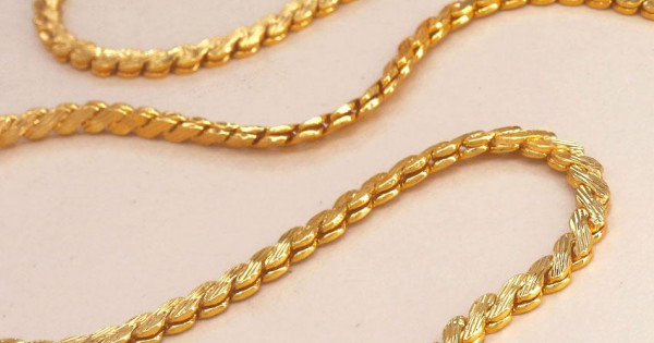 CHRT80 Kerala Pattern Strip Model Gold Imitation Thick Chain ...