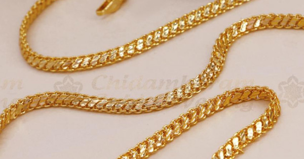 CHRT89-LG 30 Inch Long Broad Andhra Designs Gold Chain Regular Use ...