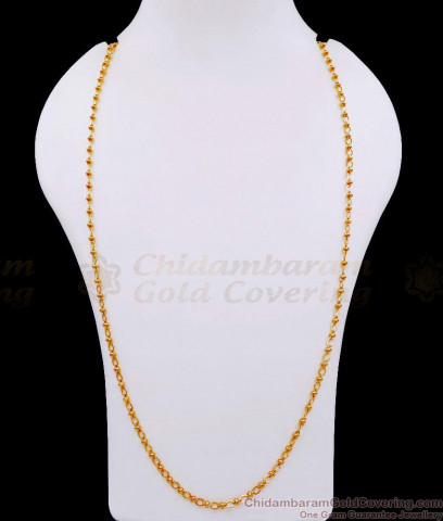 CDAS32-Lg 30 Inch Long Daily Use 1 Gram Gold Box Design Chain Srilankan ...