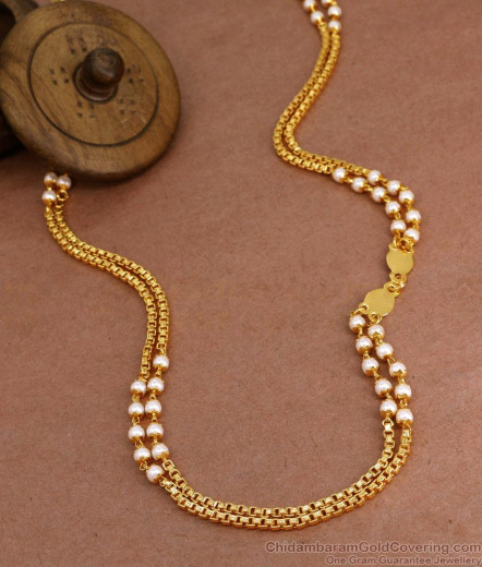 CKMN79 Double Line Black Crystal One Gram Gold Chain Models for Women