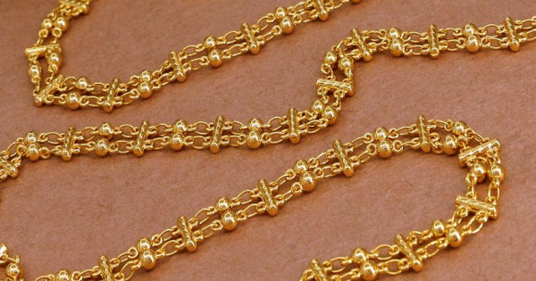CKMN230 Traditional Retta Vadam Gold Plated Chain Design For Women Fashion