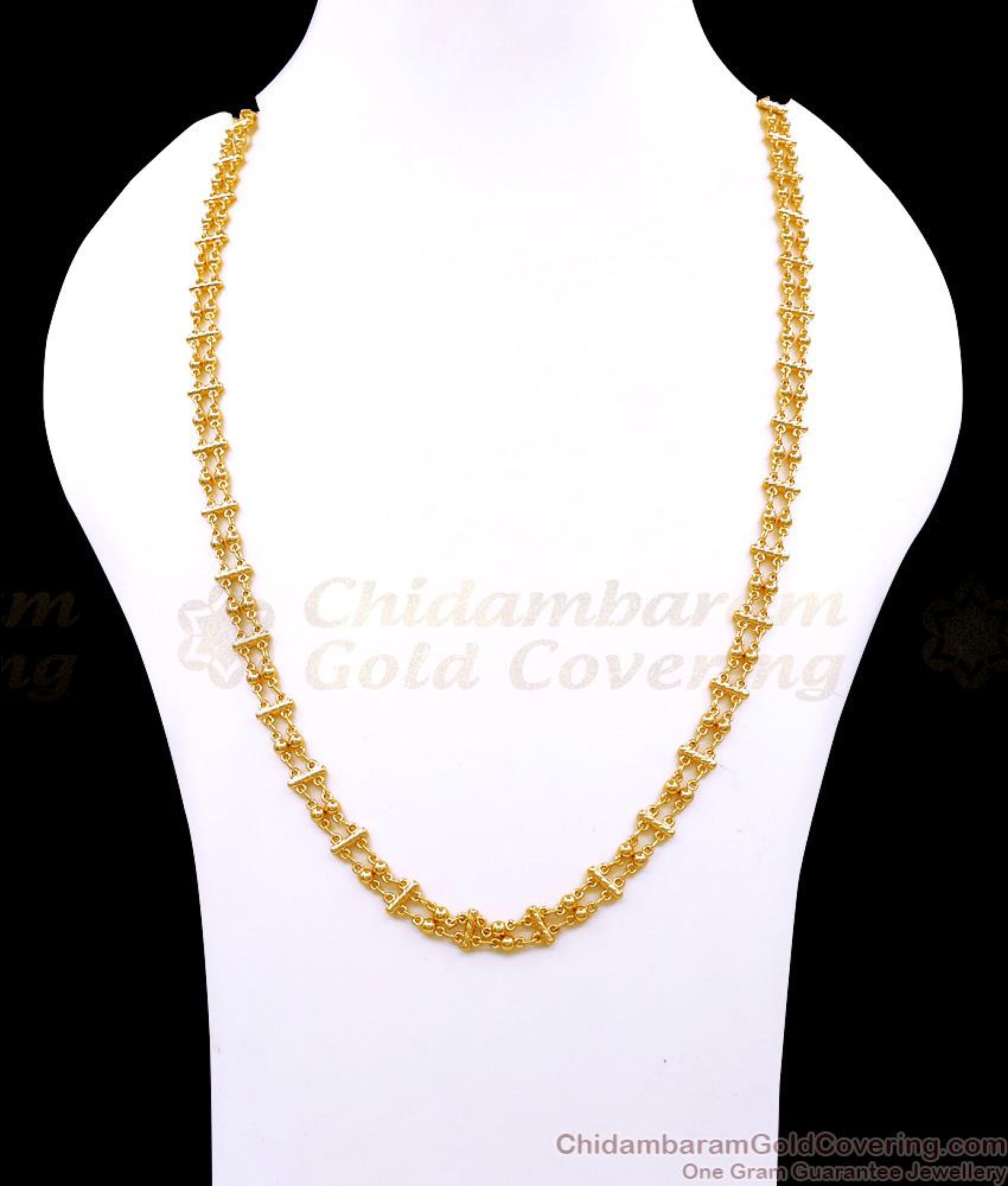 CKMN230 Traditional Retta Vadam Gold Plated Chain Design For Women Fashion