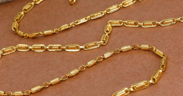 CKMN246 Unique One Gram Gold Chain Tube Design For Daily Use