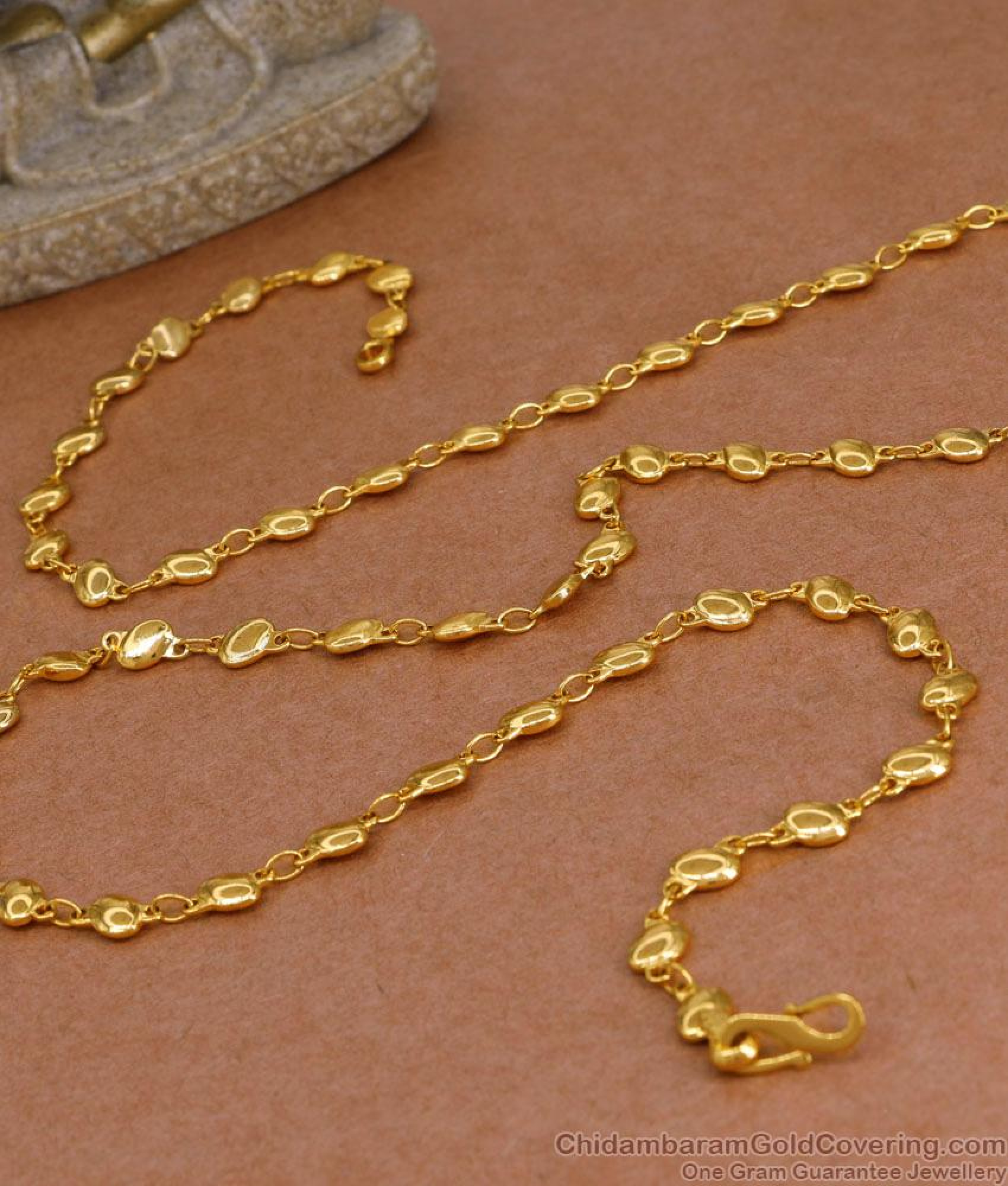CKMN247 Latest Micro Gold Polish Chain Oval Shaped Charms Design Online