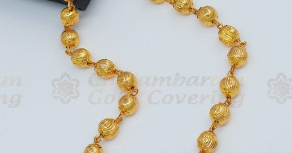 Buy Gold Mani Malai One Gram Gold Chain Design For Daily Use Shop Online