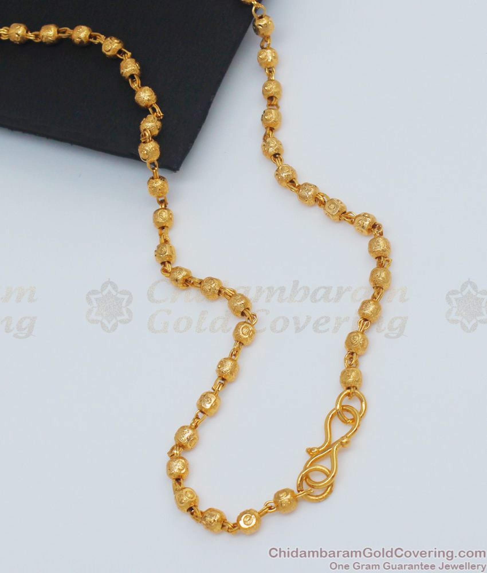 CKMN48 Thin Gold Mani Malai One Gram Gold Chain Design For Daily Use ...