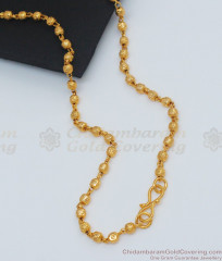 CKMN48 Thin Gold Mani Malai One Gram Gold Chain Design For Daily Use ...