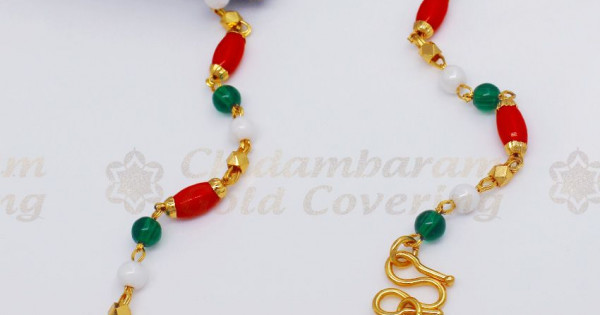 CKMN81 - New Arrival Nava Mani Malai Gold Chain Collections Online