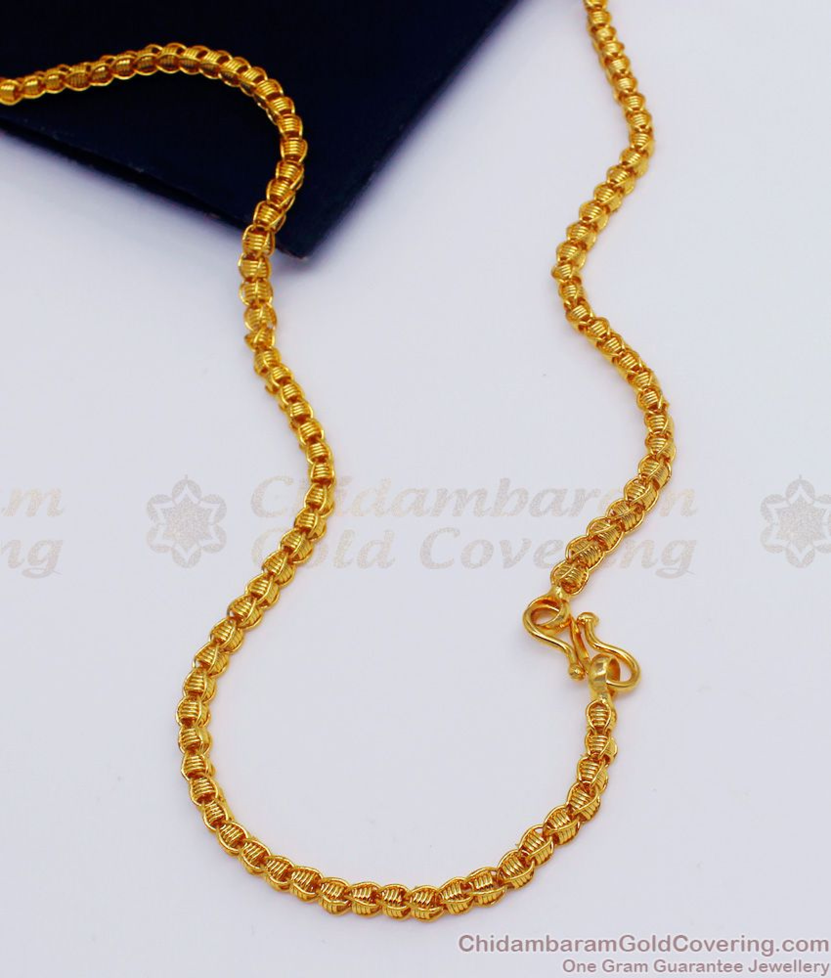 Buy Interlock Spring Mani Design Gold Beads Daily Wear Chain Collections