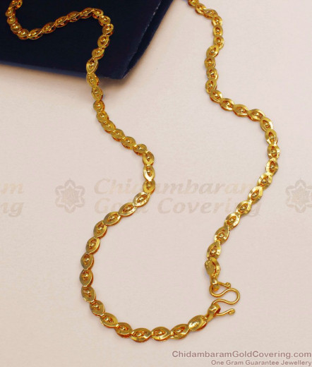 CHRT78 - Small Heart Cut Model One Gram Gold Chain Regular Wear Designs