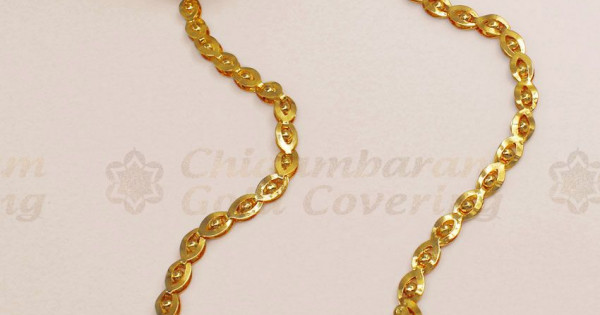 CKMN93 Pure Gold Tone Chain Oval Shaped Design Shop Online