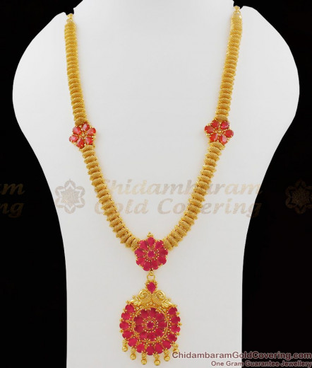 Grand Traditional Haram Design With Double Color Stone Jewellery ...