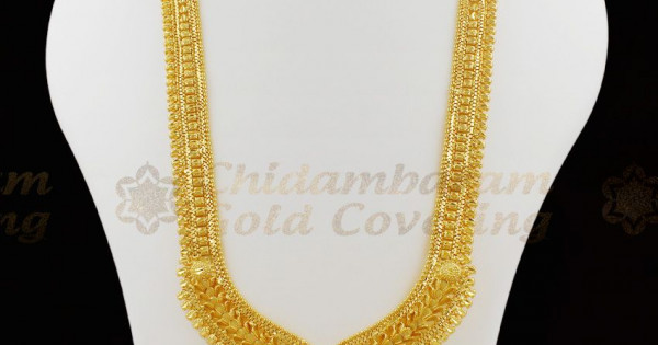 Beautiful Calcutta Design Gold Forming Haram With Earrings Bridal Set ...