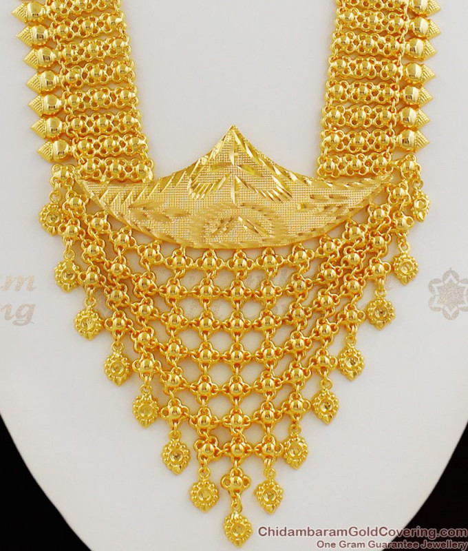 Kasu Malai, Ruby Stone Gold Plated Aaram, American Diamond Aaram ...