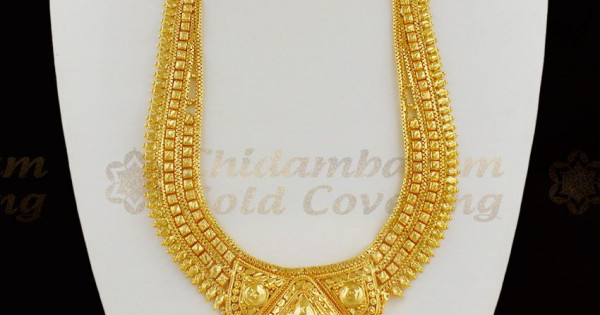 Luxury Calcutta Design Plain Gold Imitation Forming Haram Jewelry ...