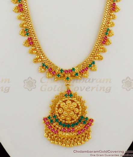 Grand Traditional Haram Design With Double Color Stone Jewellery ...
