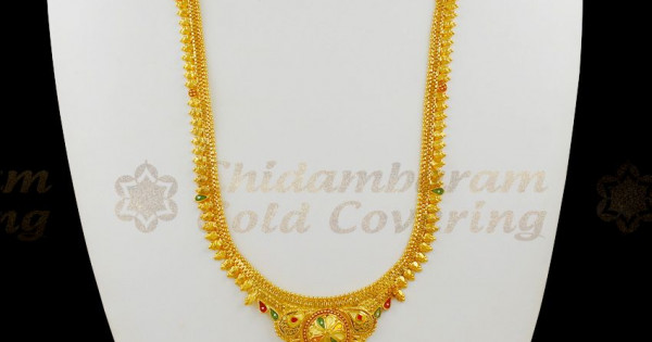 Fascinating Real Gold Enamel Forming Design Traditional Haram Bridal ...
