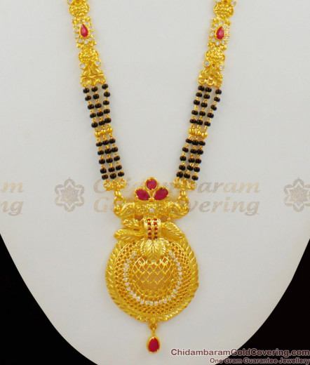 Kasu Malai, Ruby Stone Gold Plated Aaram, American Diamond Aaram ...