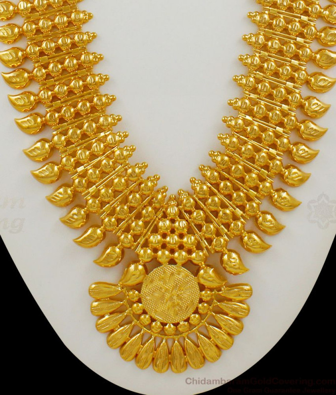 Long Kasu Malai, Ruby Stone Gold Plated Aaram, American Diamond Aaram ...