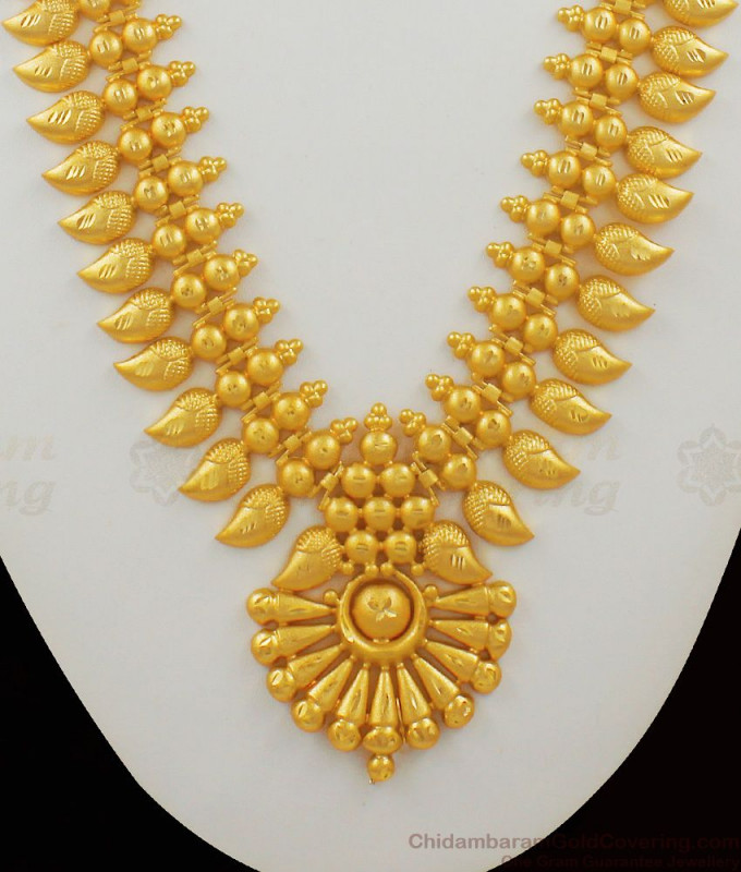 Long Kasu Malai, Ruby Stone Gold Plated Aaram, American Diamond Aaram ...