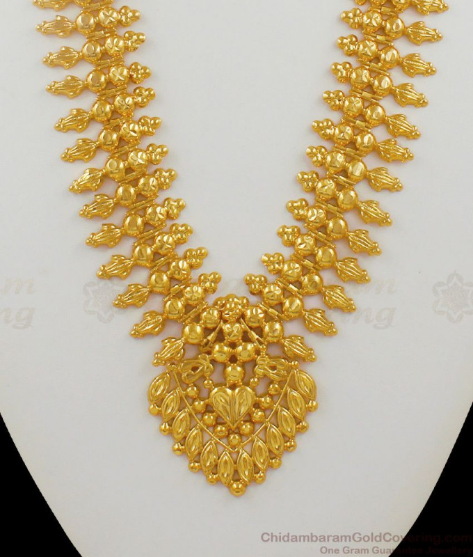 Long Kasu Malai, Ruby Stone Gold Plated Aaram, American Diamond Aaram ...
