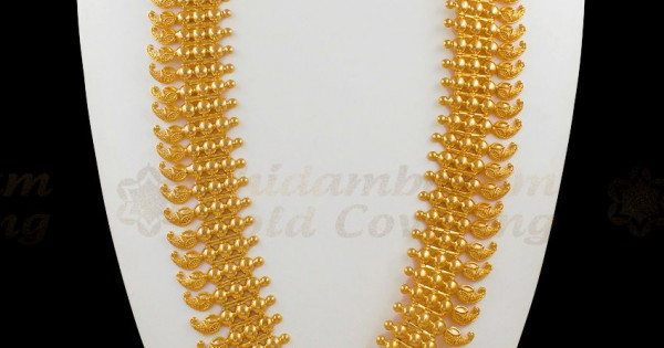 36 Inches Long Attractive Kerala Model Gold Plated Haaram For Marriage ...