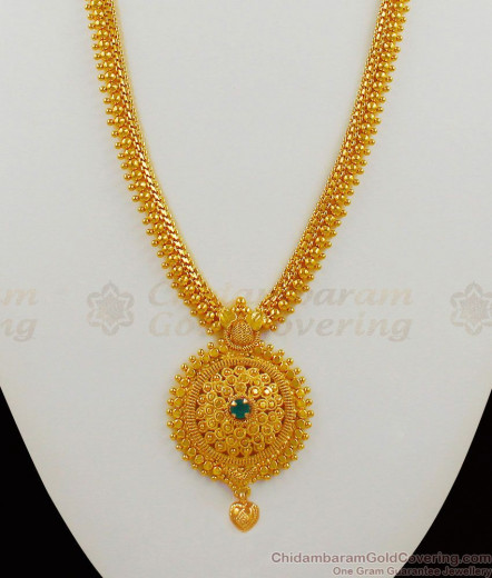 Kasu Malai, Ruby Stone Gold Plated Aaram, American Diamond Aaram ...
