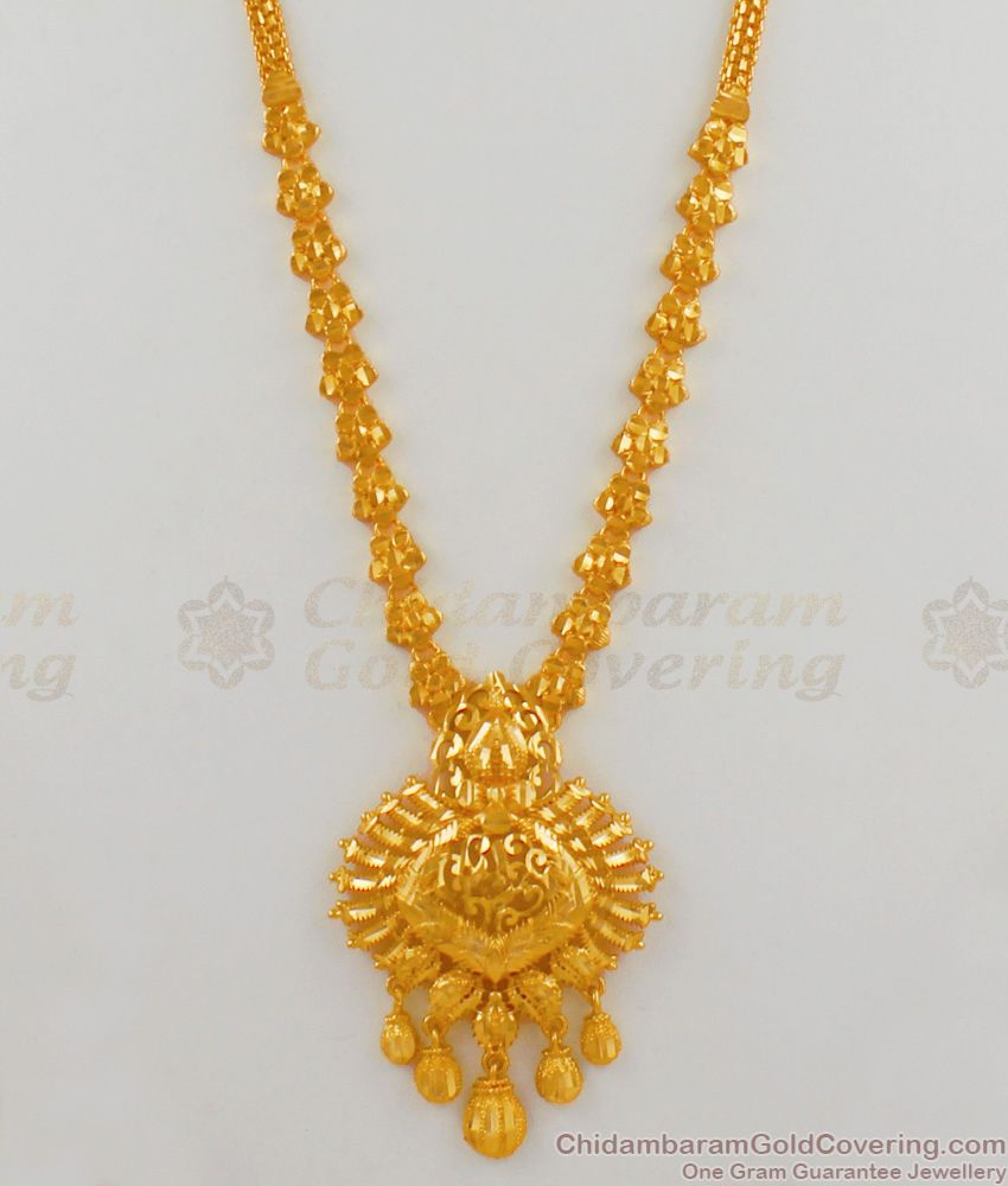 Light Weight Haram Trendy Dancing Peacock Pattern Gold Design For Women ...