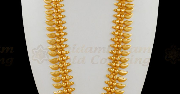 Matt Finish Traditional Gold Tone Mango Design Grand Haram HR1591