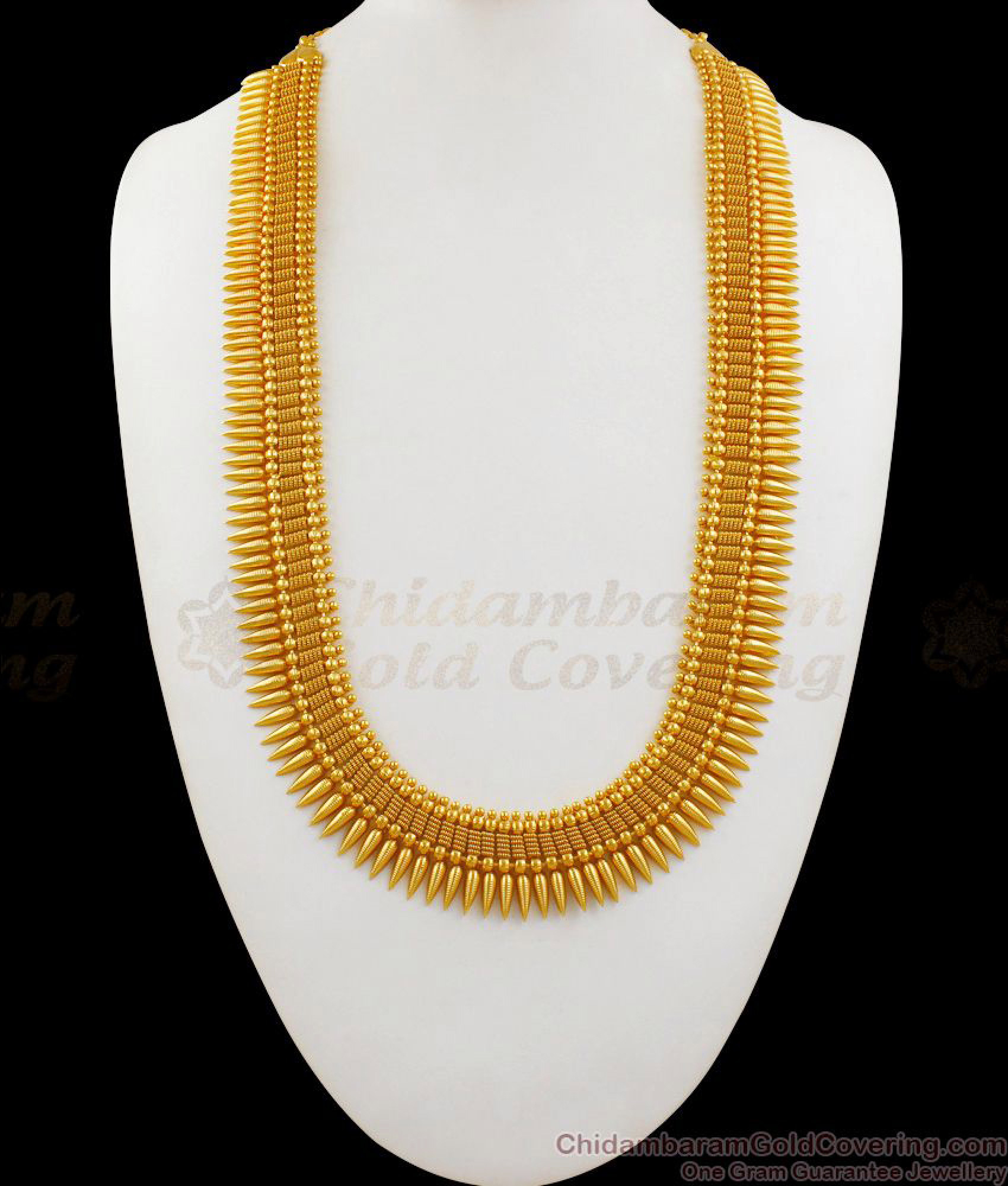 Buy Online Traditional Kerala Design Mullaipoo Gold Haram Jewelry ...