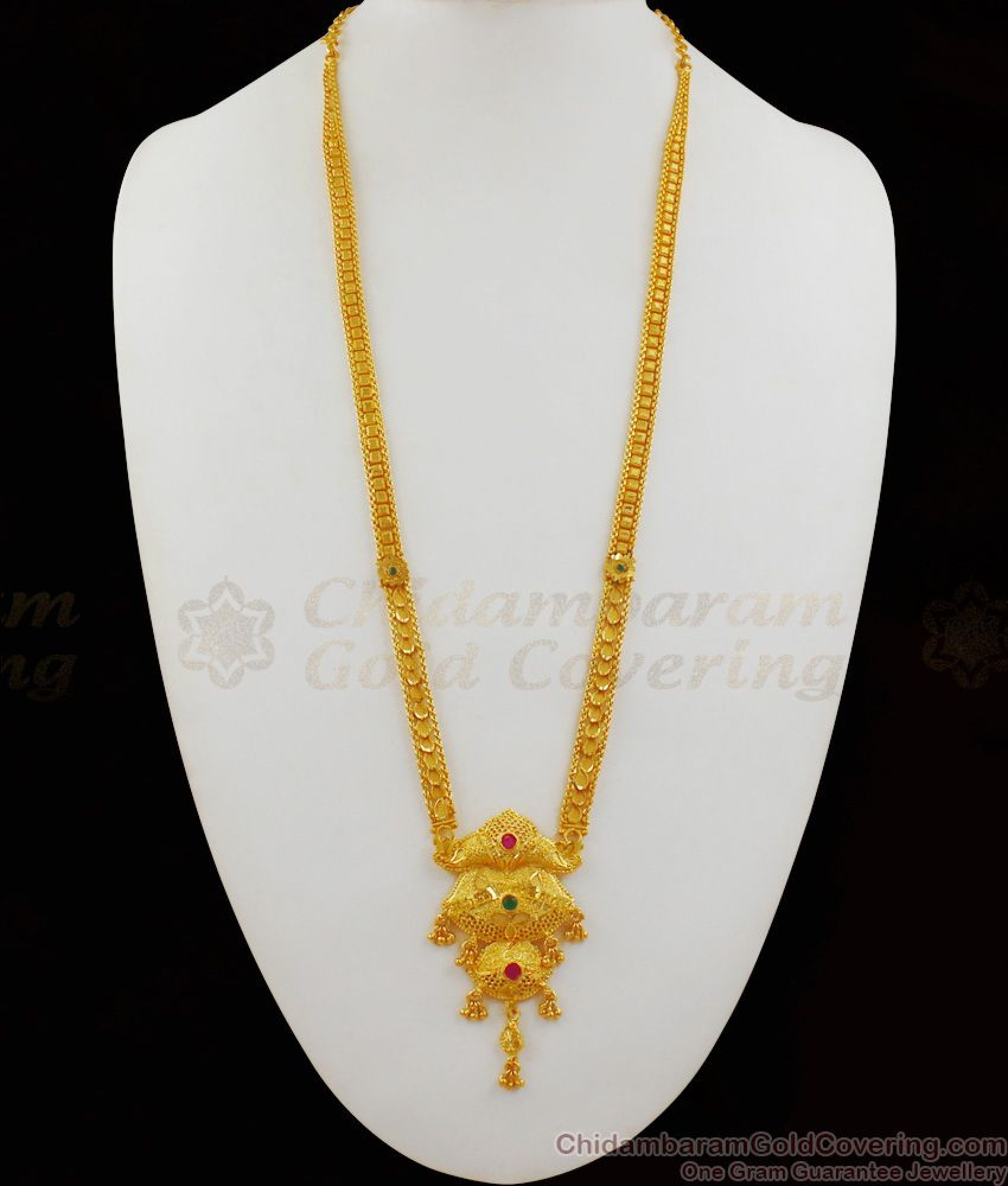 Buy Guarantee Real Gold Haaram Design Forming Type Wedding Bridal Wear ...