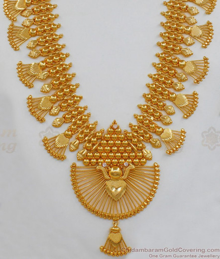 Kasu Malai, Ruby Stone Gold Plated Aaram, American Diamond Aaram ...