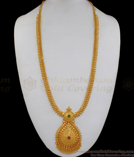 Grand Traditional Haram Design With Double Color Stone Jewellery ...