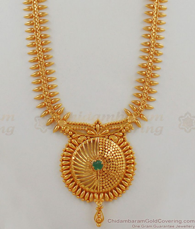 Kasu Malai, Ruby Stone Gold Plated Aaram, American Diamond Aaram ...