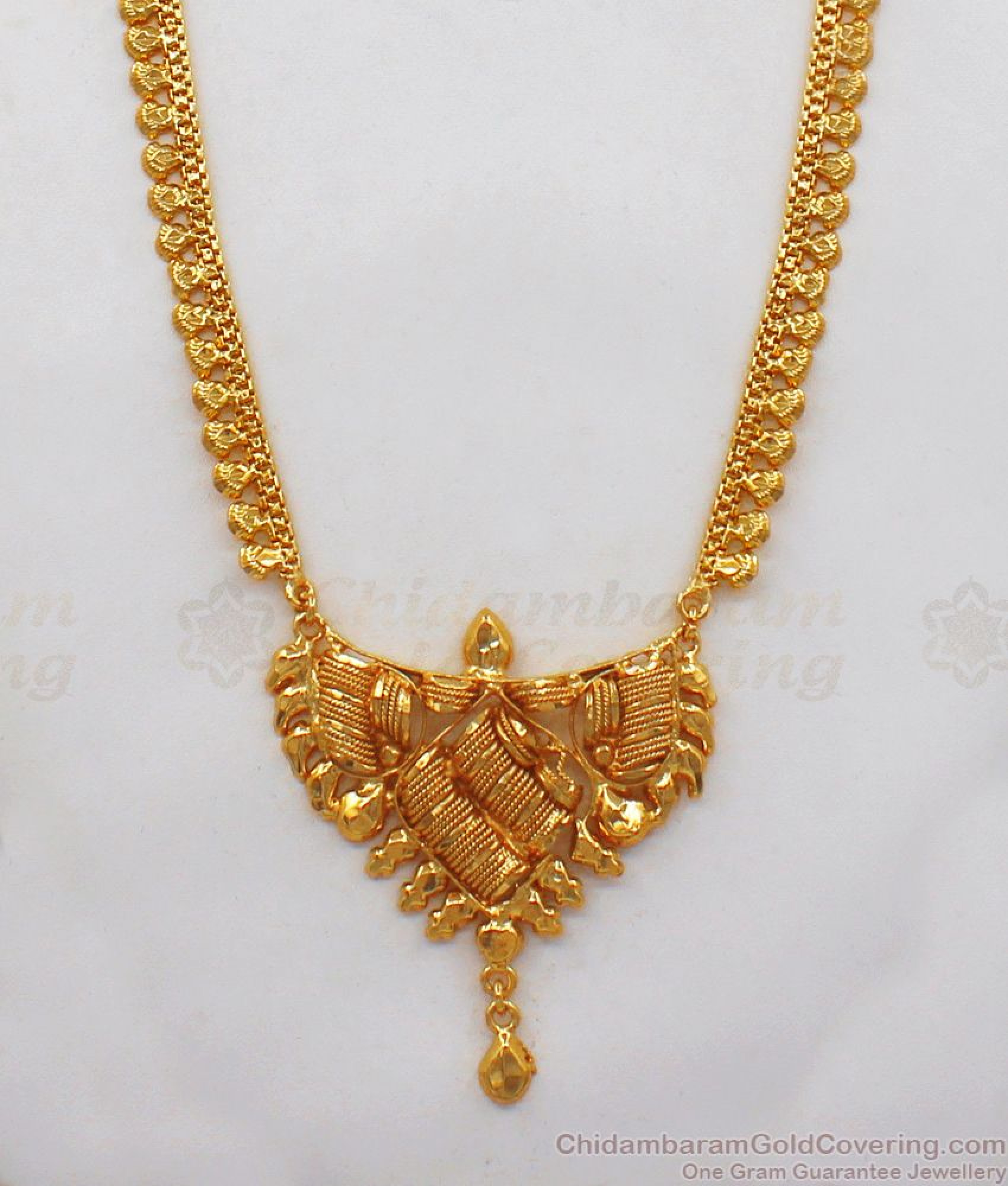 Calcutta Design Leaf Type One Gram Gold Haram Design HR1800