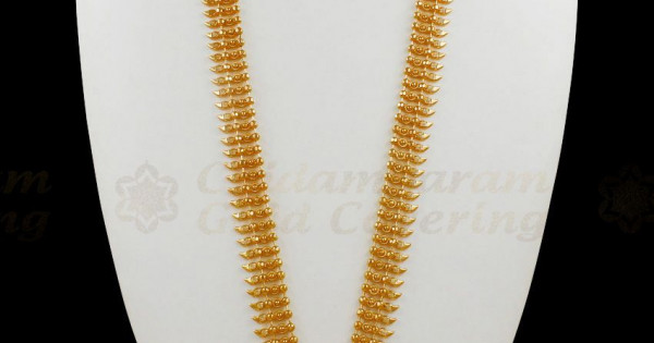 Buy Online One Gram Gold Haram Chain With Emerald Stone HR1803